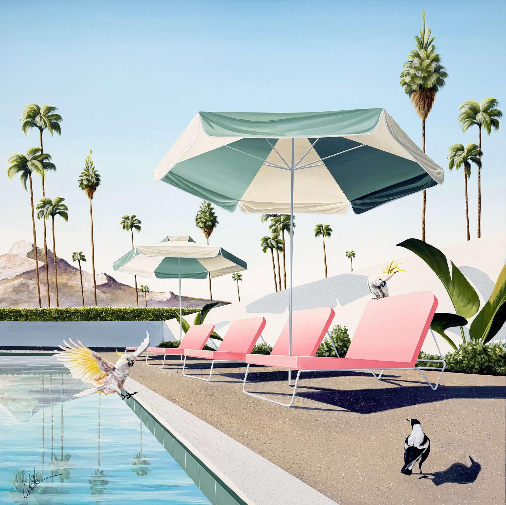 One of a Kind Paintings | Palm Springs Inspired | Chris Riley Art