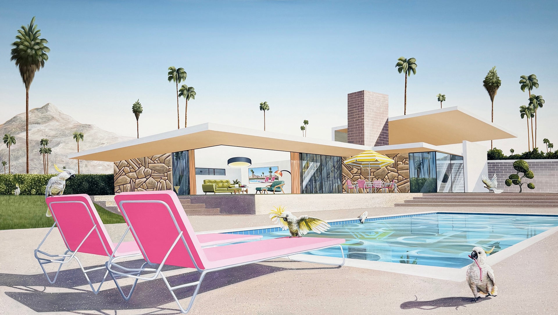 One of a Kind Paintings | Palm Springs Inspired | Chris Riley Art